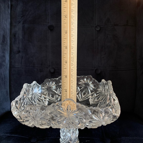 Dining | Vintage Etched Glass Pedestal Candy Dish | Poshmark